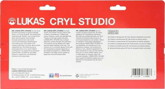 Lukas Cryl Studio Akril festékek készlete Mix 2 9 x 100 ml - Muziker