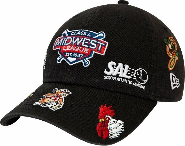 Port City Roosters 9Twenty AOP Badge Black UNI Cap - Muziker