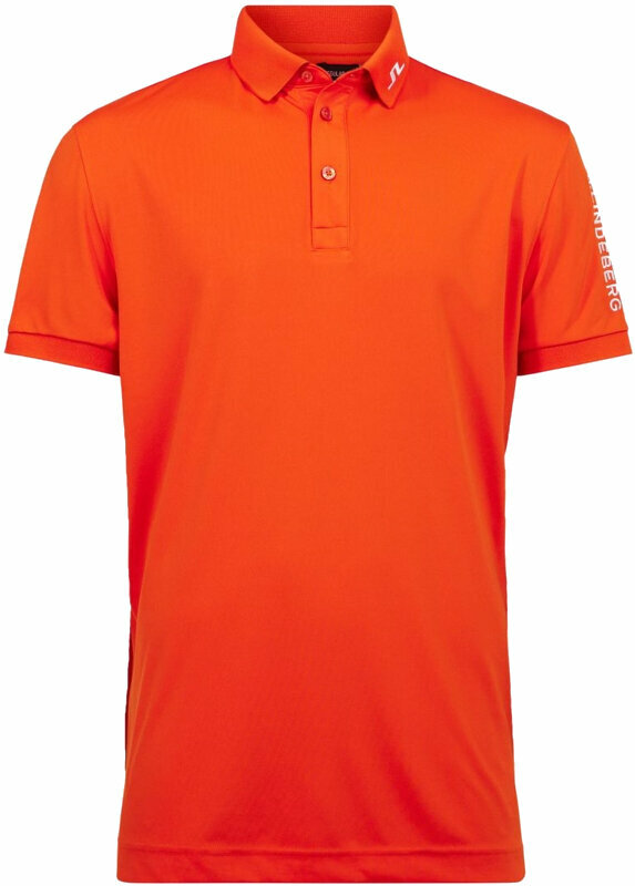 J.Lindeberg Tour Tech Reg Fit Golf Polo Tangerine Tango XL - Muziker