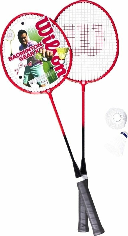 Wilson Badminton 2 Pack Kit V2 Red/Black L2 Badminton Set - Muziker