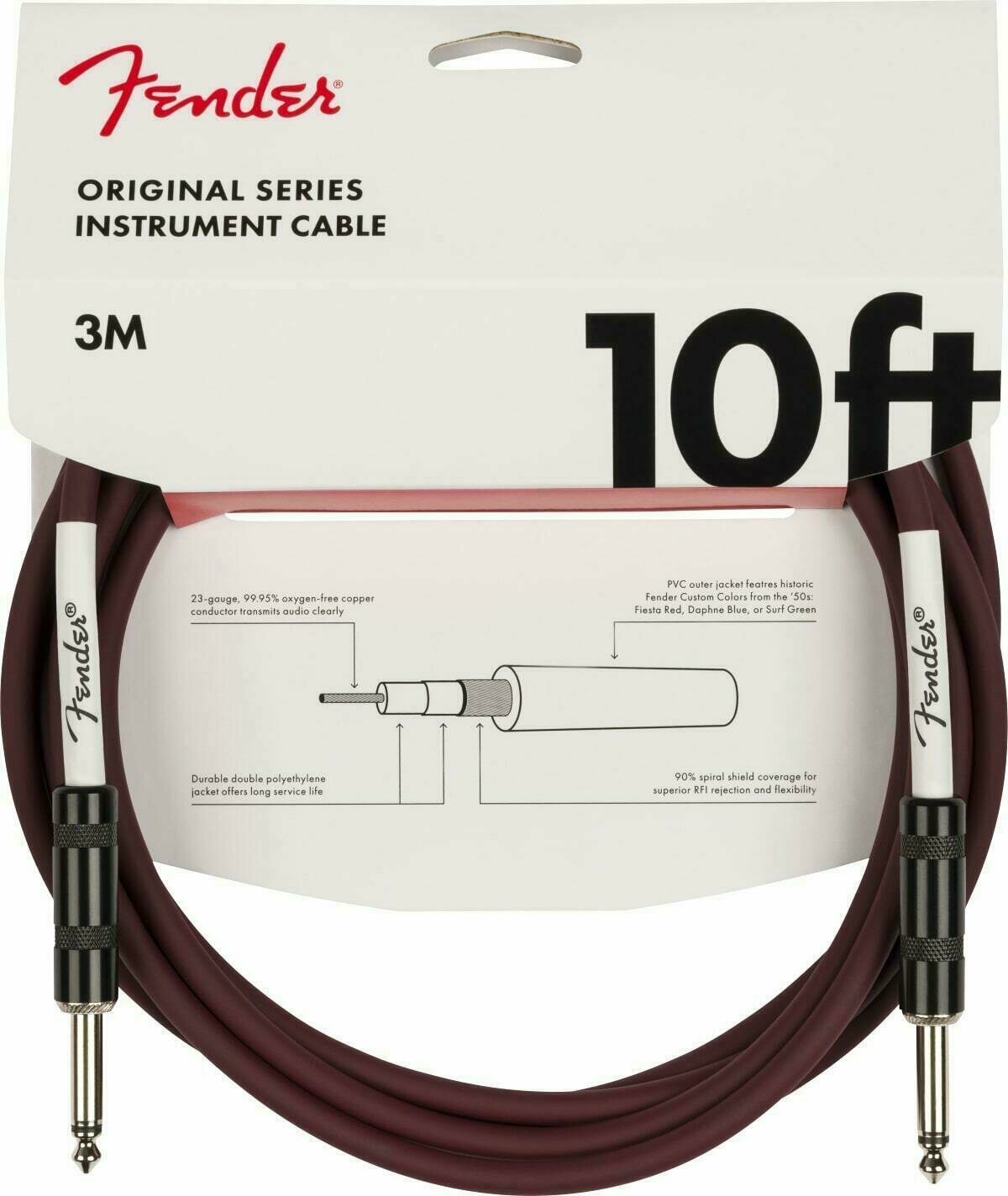 Fender Limited Edition Original Series Cable 10' Bordová 3 m Rovný ...