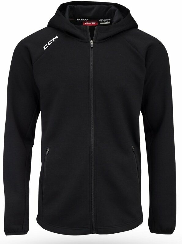 CCM Locker Room Full Zip Hoodie Black S - Muziker