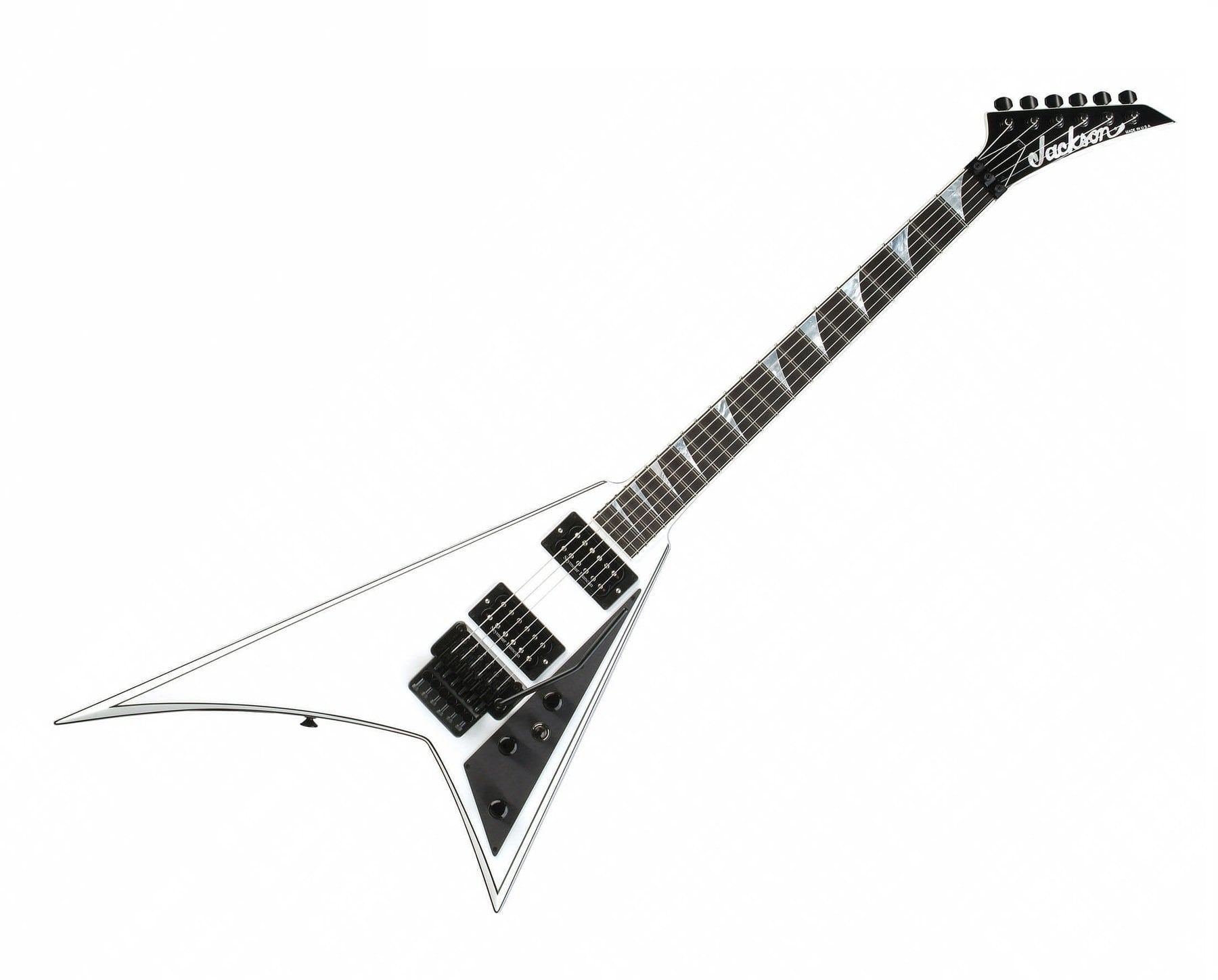 Jackson USA RR1T Randy Rhoads Snow White with Black Pinstripes - Muziker