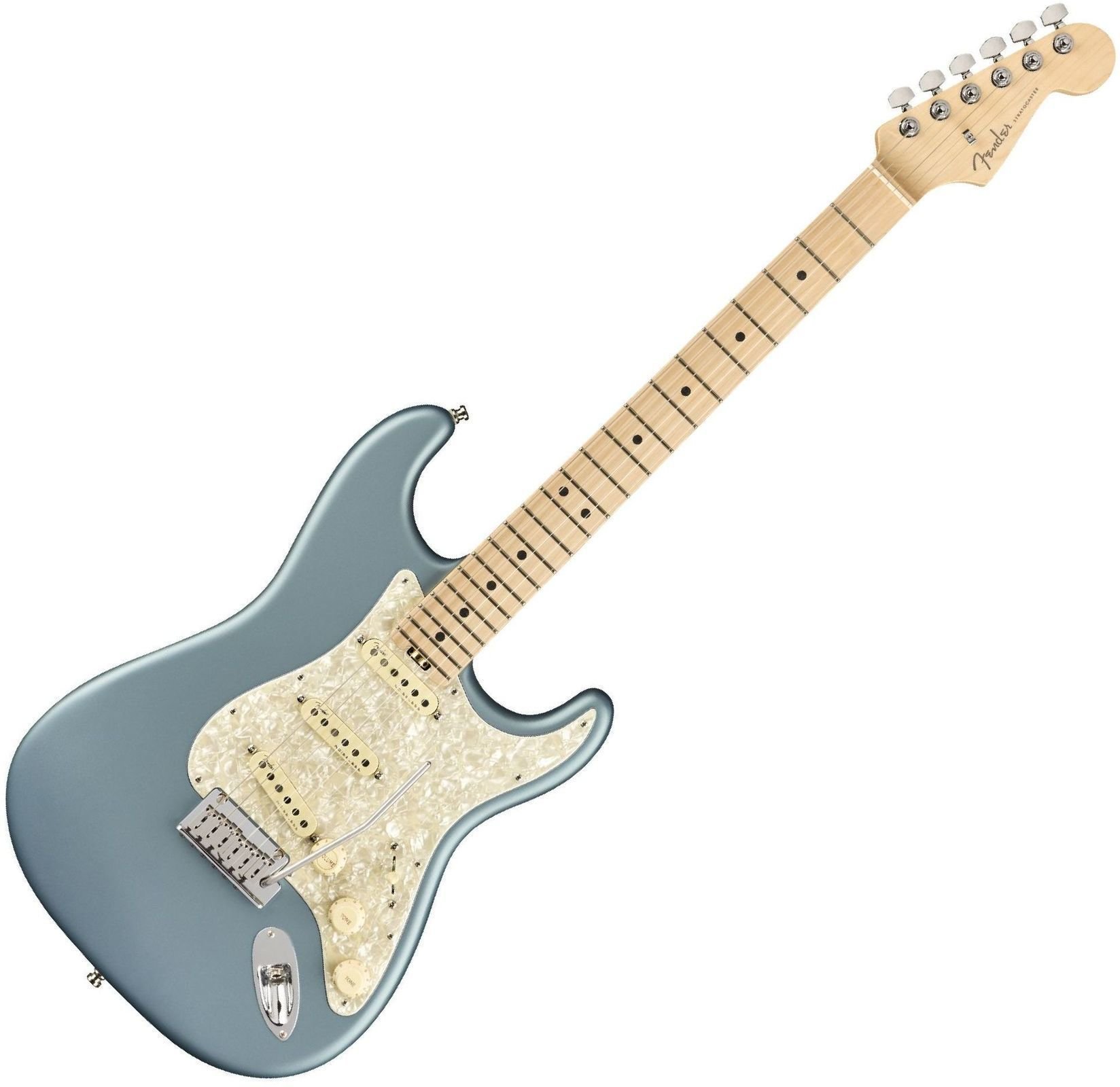 Fender American Elite Stratocaster Maple Satin Ice Blue Metallic - Muziker