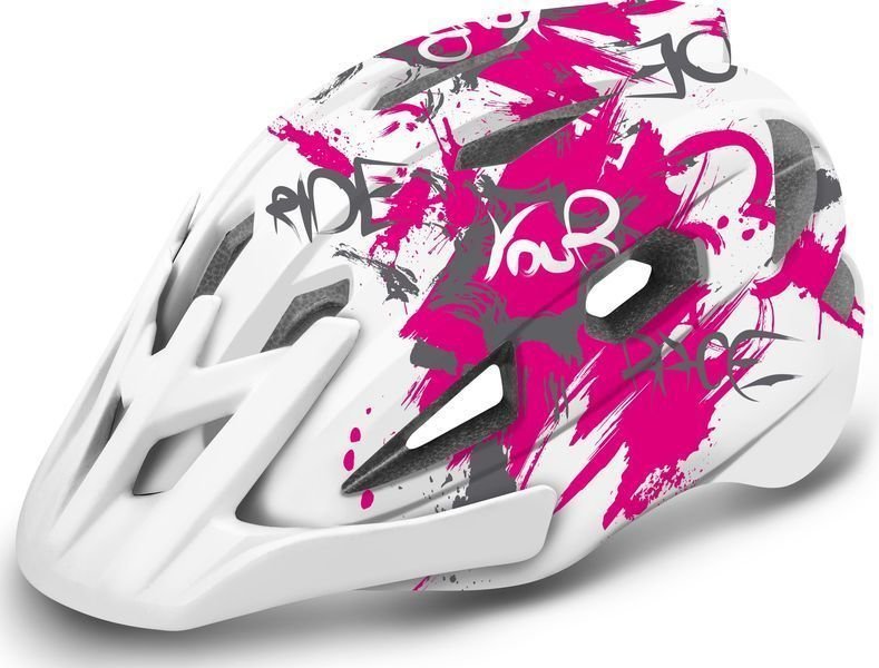 R2 Wheelie Helmet Matt White/Pink M - Muziker