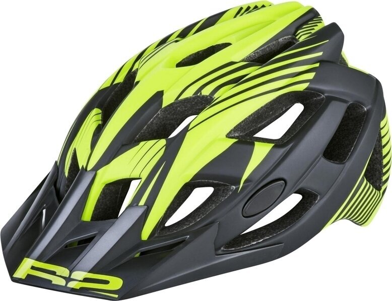 R2 Rock Helmet Matt Black/Fluo Yellow M Prilba na bicykel - Muziker