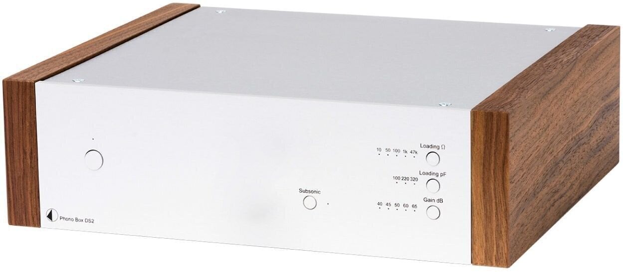 Pro-Ject Phono Box DS2 Silver/Walnut - Muziker