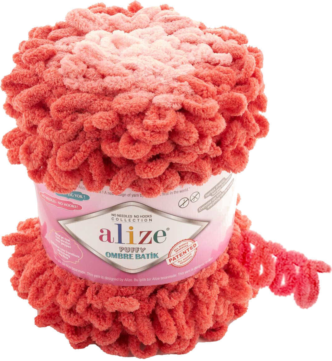 Alize Puffy Ombre Batik 7416 Coral - Muziker