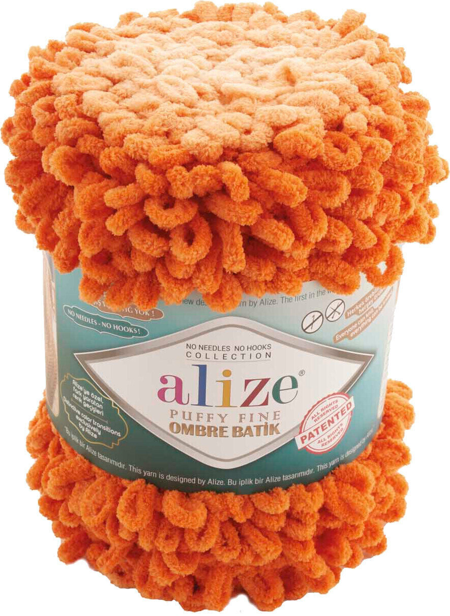 Alize Puffy Fine Ombre Batik 7296 Orange - Muziker