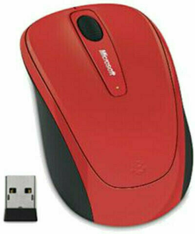 Microsoft Wireless Mobile Mouse 3500 Red Gloss - Muziker