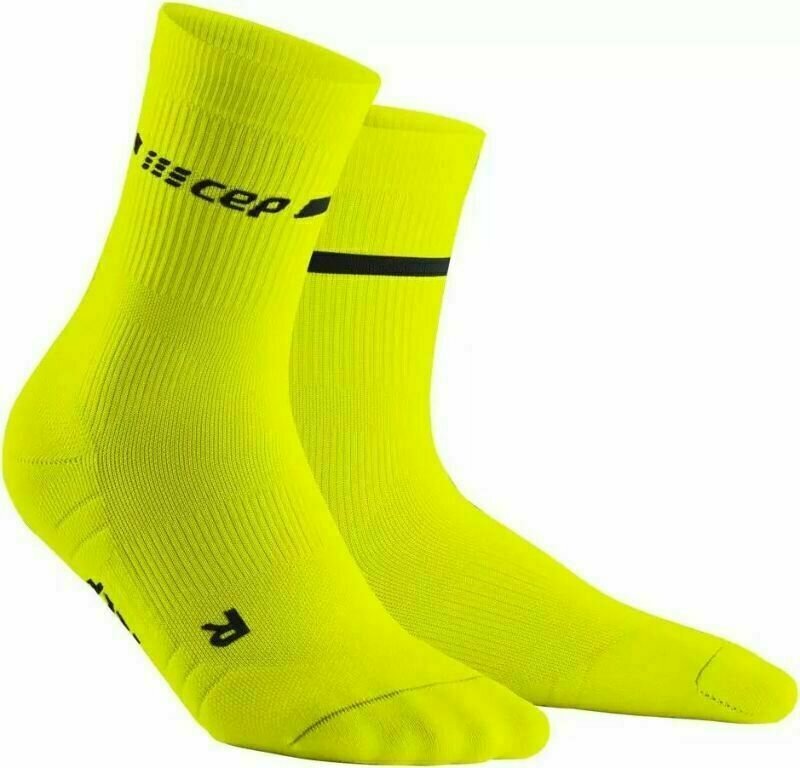 CEP WP3CAG Neon Compression Mid Cut Socks Neon Yellow IV Running socks ...