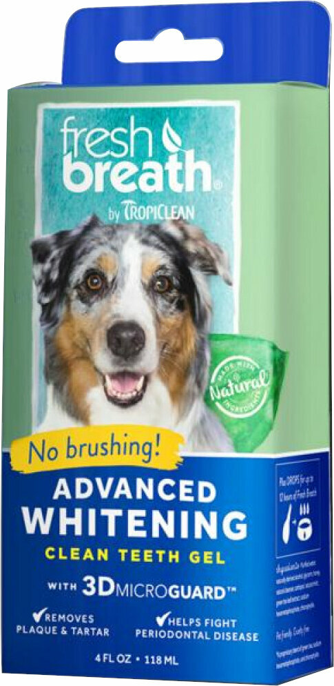 Tropiclean Fresh Breath Advanced Whitening Clean Teeth Gel 118ml - Muziker